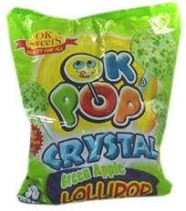 Buy OK Pop Lollipop Crystal Green Apple x50 in Nigeria | Sweets ...