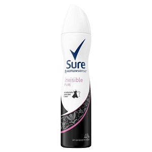 Buy Sure Anti-Perspirant Deodorant Spray Women Invisible Pure 250 ml in ...