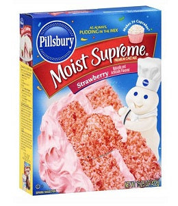 Buy Pillsbury Moist Supreme Cake Mix Strawberry 432 g in Nigeria | Cake ...
