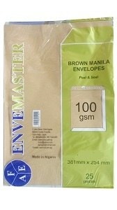 Buy FAE Enve Master Brown Manila Envelopes 12 x 10 Inches x25 in ...