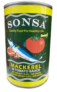Buy Sonsa Mackerel In Tomato Sauce 425 g in Nigeria | Canned Fish ...