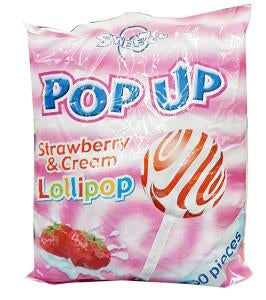 Buy Sweetco Pop Up Strawberry & Cream Lollipop x50 in Nigeria | Sweets ...