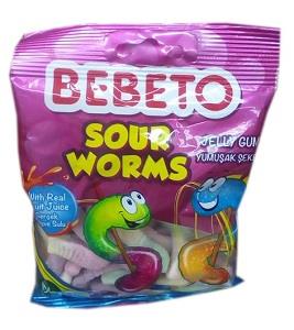 Buy Bebeto Sour Worms Jelly Gum 80 g in Nigeria | Sweets & Chewing Gum ...