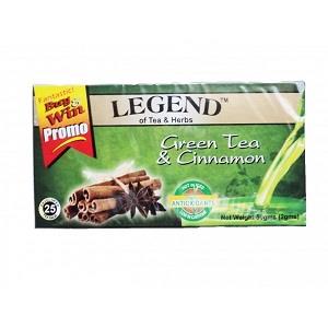 Buy Legend Green Tea & Cinnamon 50 g x25 in Nigeria | Tea | Supermart ...