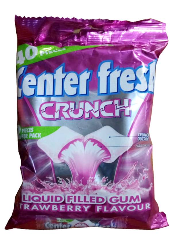 Buy Center Fresh Liquid Filled Chewing Gum Crunch Strawbberry 176 g x40 ...