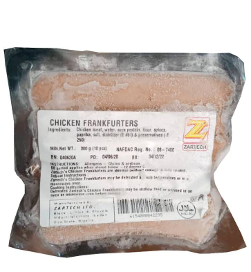 Buy Zartech Chicken Frankfurters 300 g x10 in Nigeria | Sausages, Bacon & Cold Cuts | Supermart ...