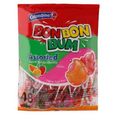 Buy Colombina Bubble Gum Pops Assorted 816 g x48 in Nigeria | Sweets ...