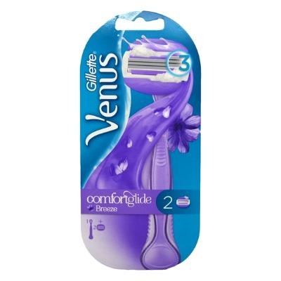Buy Gillette Venus Comfort Glide Breeze With Stick For Women 2 Razors ...
