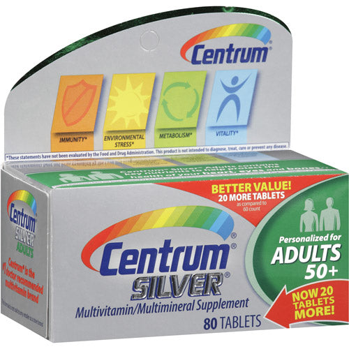 Buy Centrum Silver 50+ 80 Tablets in Nigeria | Vitamins & Supplements ...