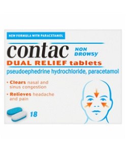 Buy Contac Dual Relief Non-Drowsy 18 Tablets in Nigeria | Coughing ...