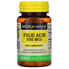Buy Mason Folic Acid 800 mcg 100 Tablets in Nigeria | Vitamins ...