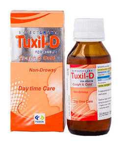 Buy Tuxil-D Expectorant Cough & Cold For Adults Day Time Care 100 ml in ...