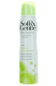 Buy Soft & Gentle Anti-Perspirant Spray Pear & Cotton Flower 150 ml in ...
