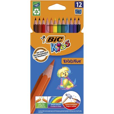 Buy Bic Kids Evolution Tripes Colouring Pencil x12 in Nigeria | Crayons ...