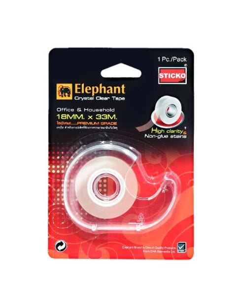 Buy Elephant Crystal Clear Tape 18 x 33 m + Dispenser in Nigeria ...