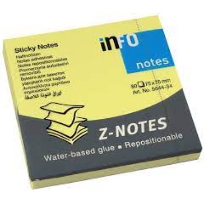 Buy Global Notes 75 x 75 mm Z-Notes Sticky Notes With Z-Folding 80 ...