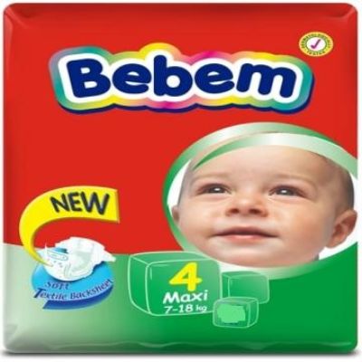 Buy Bebem Baby Diaper Size 4 Maxi 7-18 kg x13 in Nigeria | Diapers ...