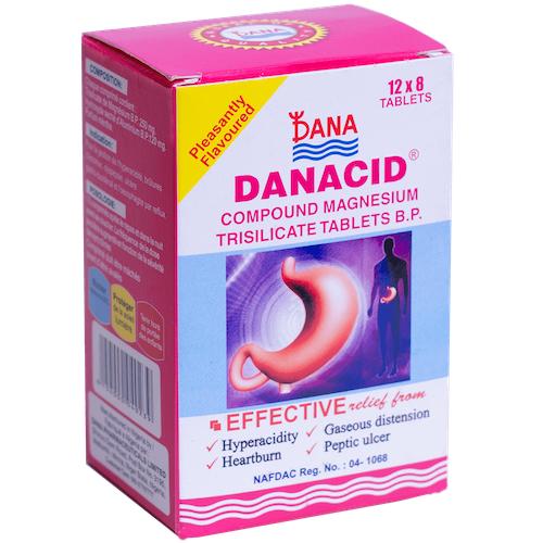 Buy Danacid Compound Magnesium Trisilicate 8 Tablets in Nigeria ...