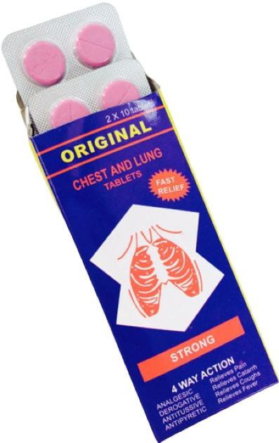 Buy Chest & Lung Tablets For Pain, Catarrh, Cough, Fever Relief 10 ...