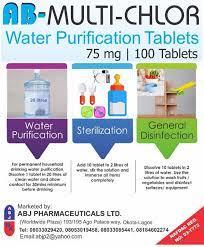 Buy AB-Multi-Chlor Water Purification 75 mg x100 Tablets in Nigeria ...
