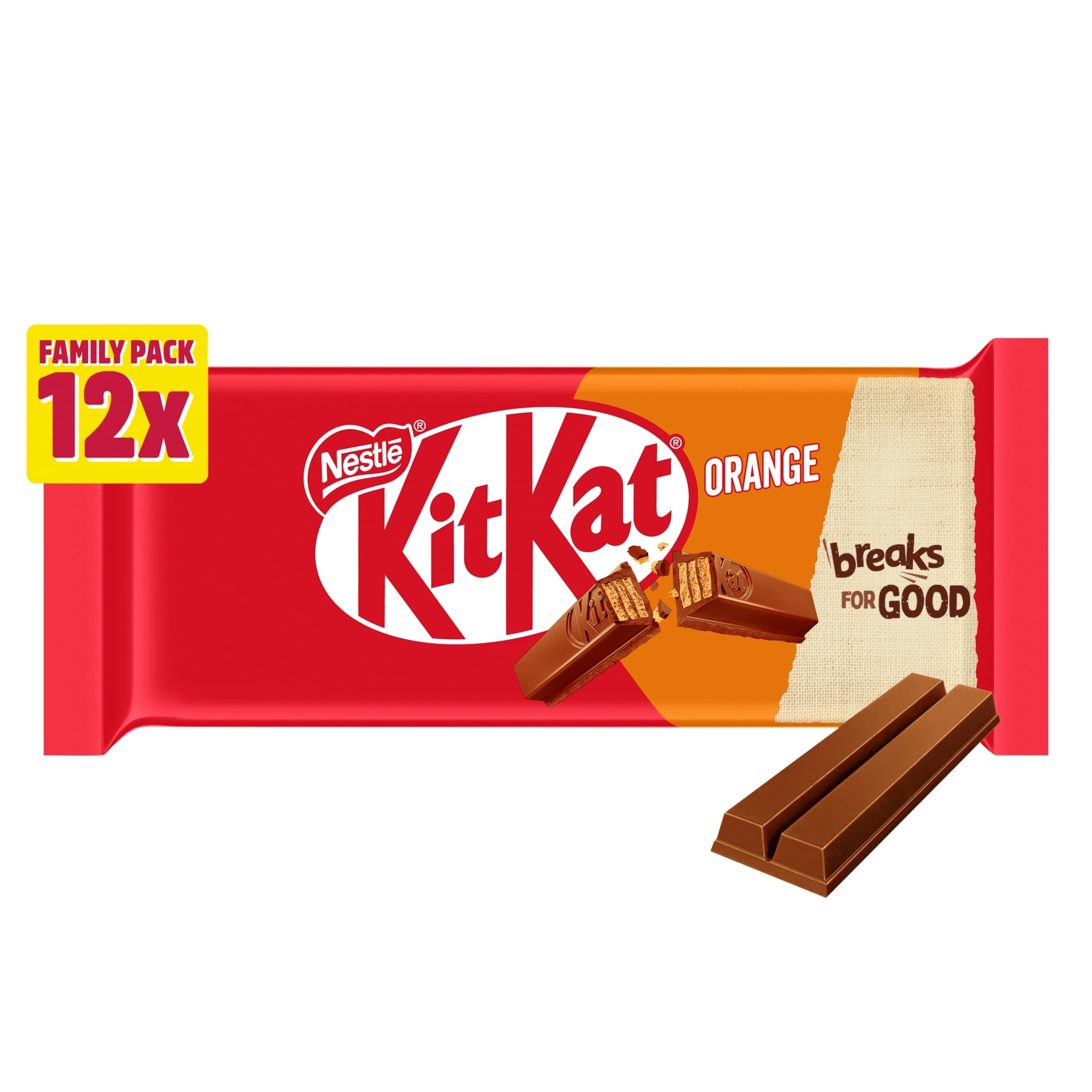 Buy Kit Kat 2 Finger Chocolate Orange Biscuit Bars 1 x2 Multi-Pack 248. ...