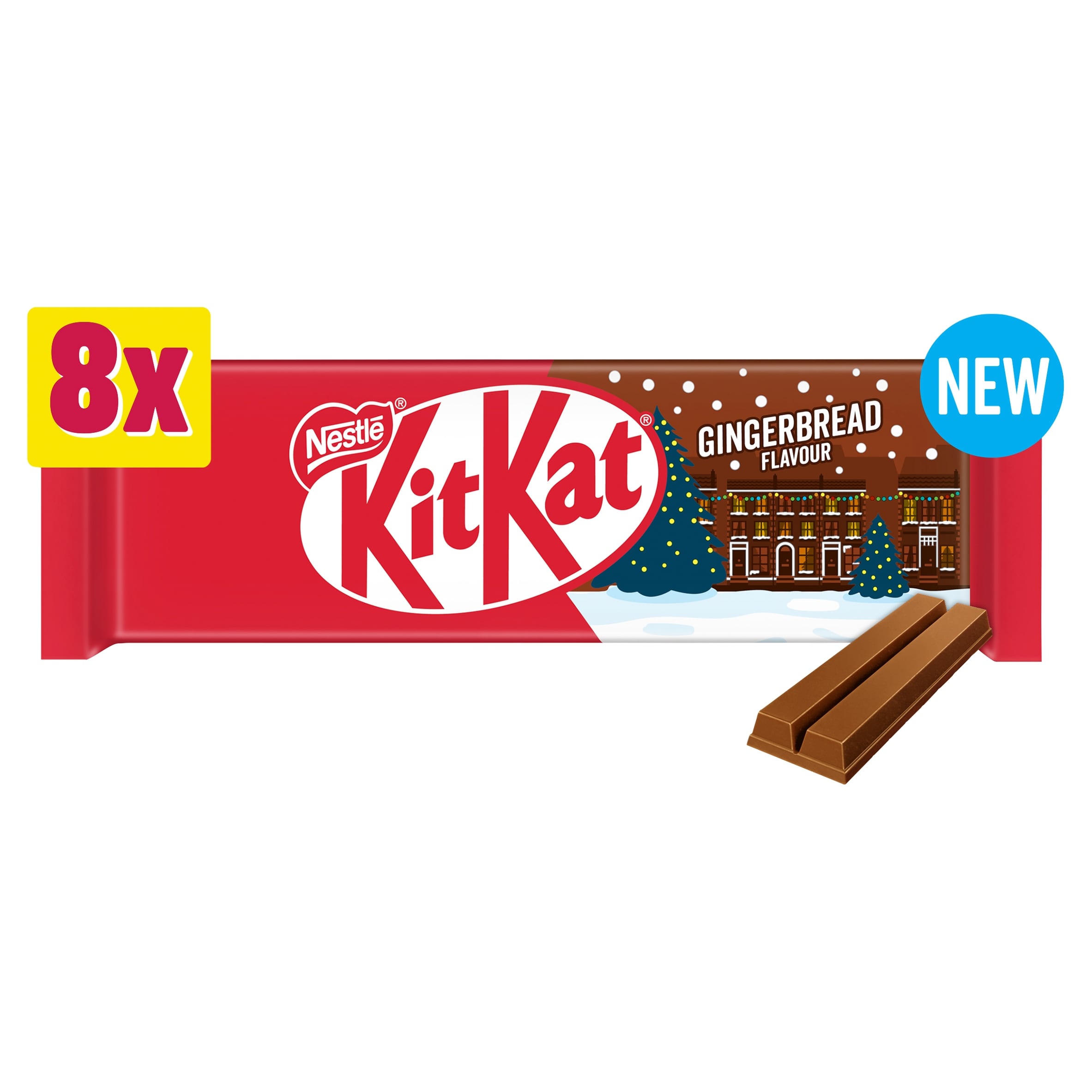 Buy Kit Kat 2 Finger Gingerbread Chocolate Bar Multi-Pack 8 Pack 20.7 g ...