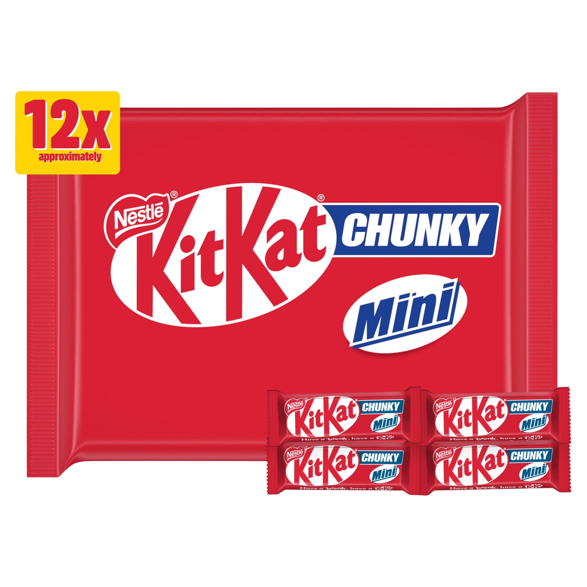 Buy Kit Kat Chunky Mini Milk Chocolate Bars 1 x2 Multi-Pack 194 g in ...