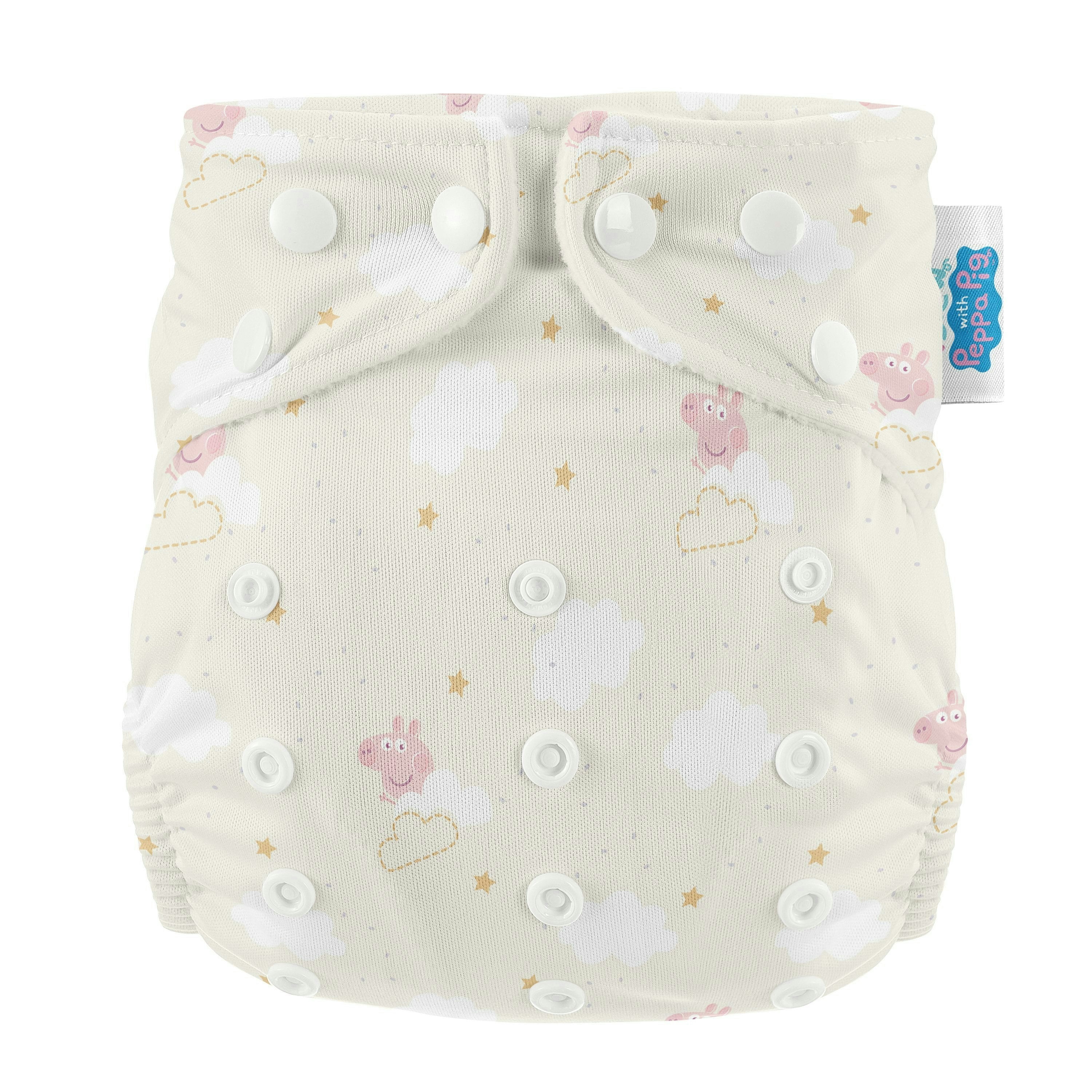 Buy Peppa Pig One Size All-In-One Reusable Cloth Nappy Peppa Clouds in ...
