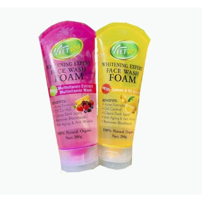 Buy Veet Gold Whitening Expert Face Wash Foam With Lemon & VC Extract ...