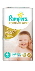 Buy Pampers Premium Care Size 4 Maxi 9-18 kg x64 (NG) in Nigeria | Diapers | Supermart.ng ...