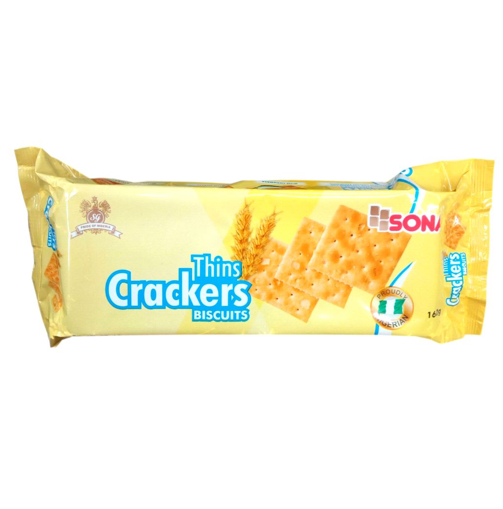 Buy Sona Thins Crackers 160 g in Nigeria | Biscuits & Wafers ...