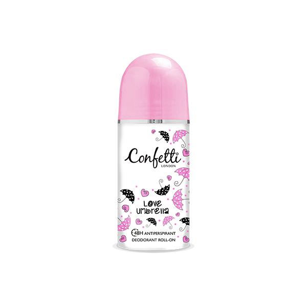 Buy Confetti London Anti-Perspirant Deodorant Roll On Love Umbrella 50 ...