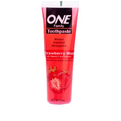Buy ONE Family Toothpaste Strawberry Mint With Vitamin C & Calcium 130 ...