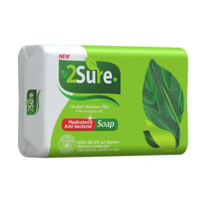 Buy 2Sure Medicated & Anti-Bacterial Soap Herbal Moisture Plus 120 g in ...