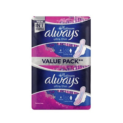 Buy Always Ultra Platinum Sanitary Pads Extra Long x12 in Nigeria ...