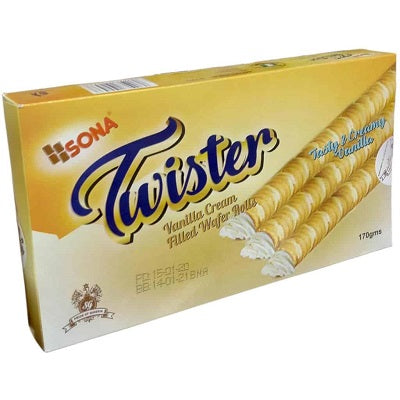 Buy Sona Twister Vanilla Cream Filled Wafer Rolls 170 g in Nigeria ...