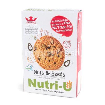 Buy Tatawa Nutri-U Whole Grain Oat Cookies Nuts & Seeds 160 g in ...